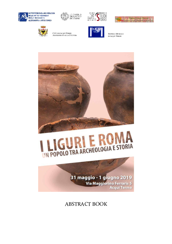 (PDF) Abstract book - I Liguri e Roma. Un popolo tra Archeologia e Storia.