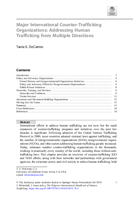 (PDF) Major International Counter-Trafficking Organizations: Addressing ...