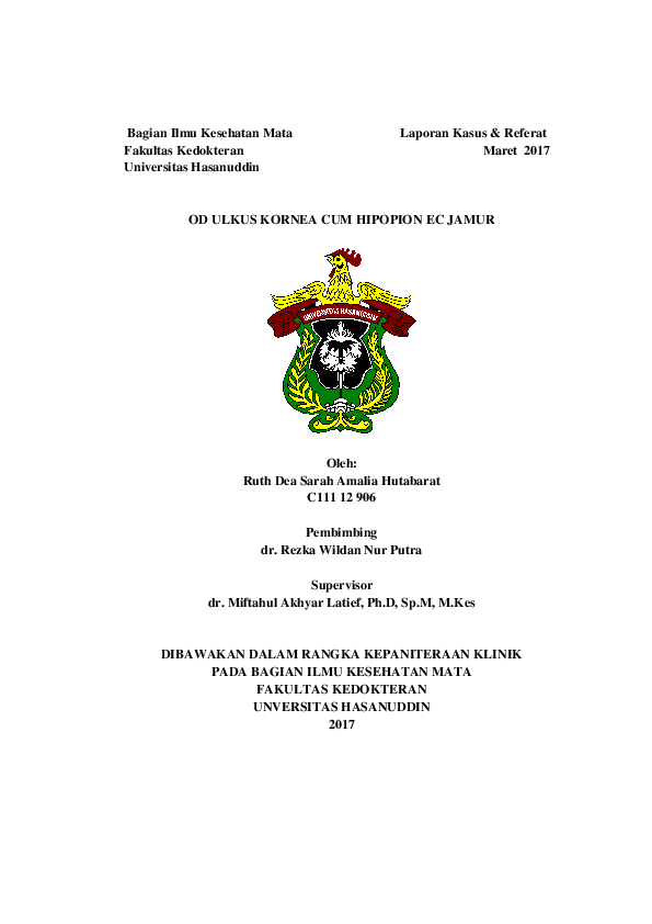 (DOC) Case Report Mata Ulkus Kornea Jamur