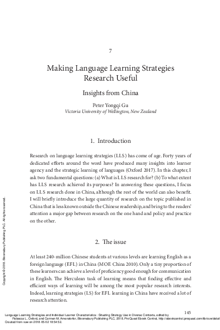 (PDF) Making LLS research useful: Insights from China