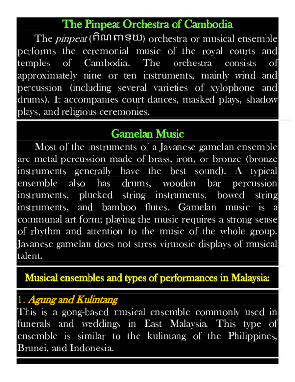 (DOC) The Pinpeat Orchestra of Cambodia