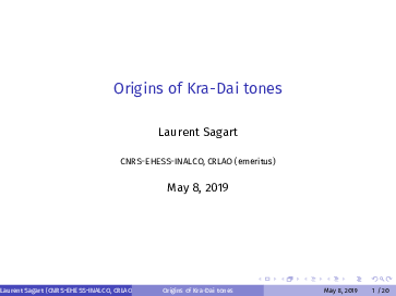 (PDF) Origins of Kra-Dai tones