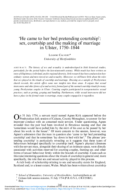 (PDF) He came to her bed pretending courtship sex courtship and the ...