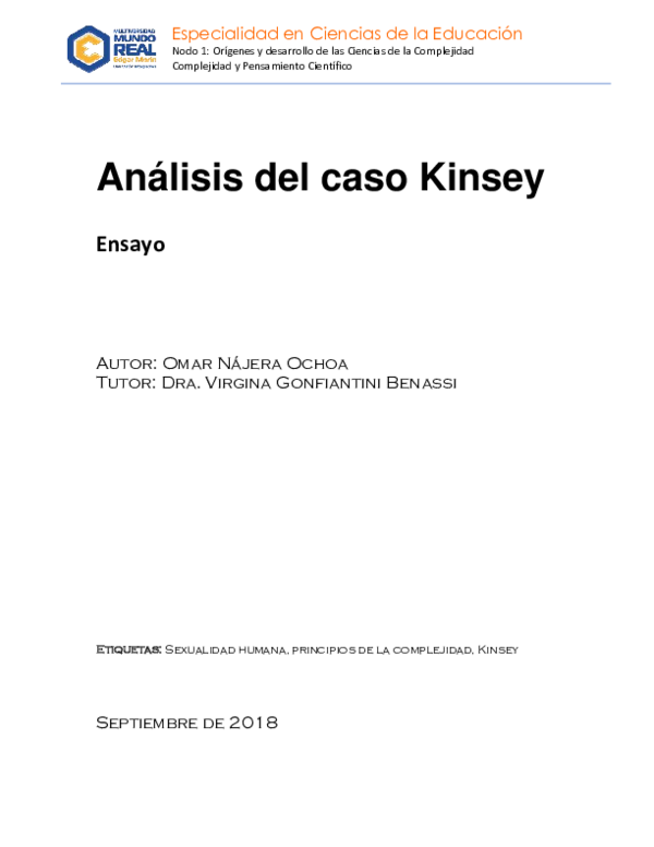 (PDF) Análisis del caso Kinsey