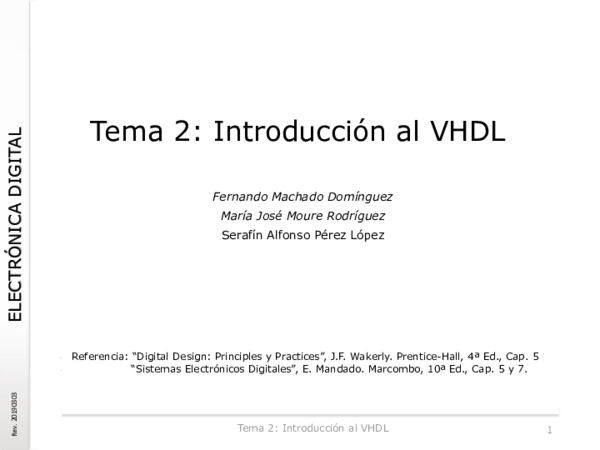 (PDF) Introducción al VHDL