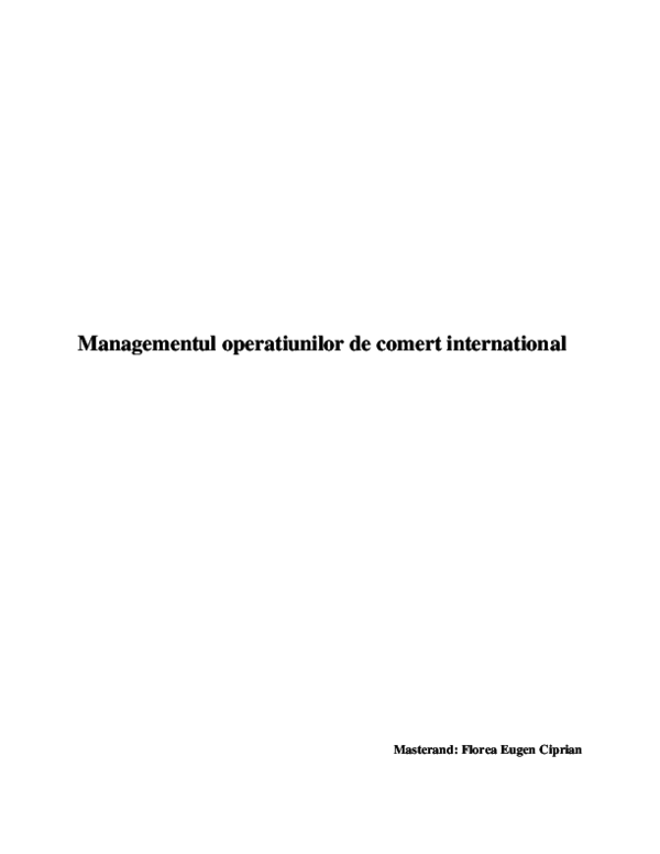 (DOC) Managementul operatiunilor de comert international Transporturile ...