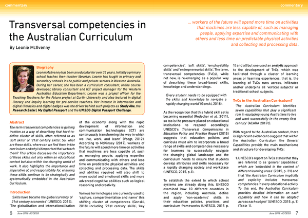 (PDF) Transversal Competencies in the Australian Curriculum