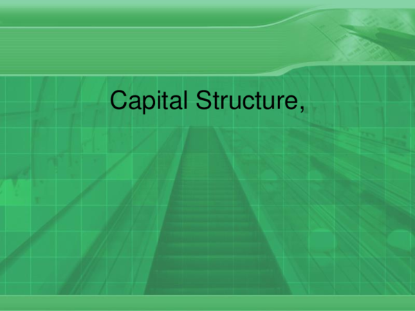 (PPT) Capital Structure