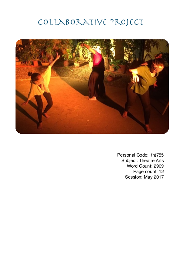 (PDF) Collaborative Project - theatre arts