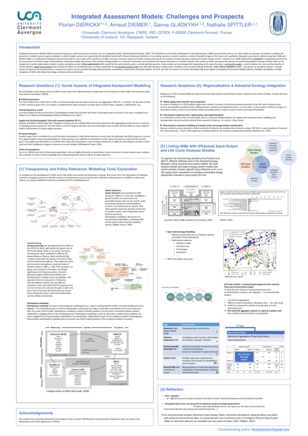 (PDF) Integrated Assessment Models: Challenges and Prospects