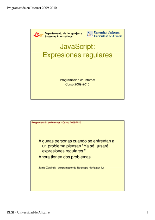 (PDF) Expresiones regulares 2010