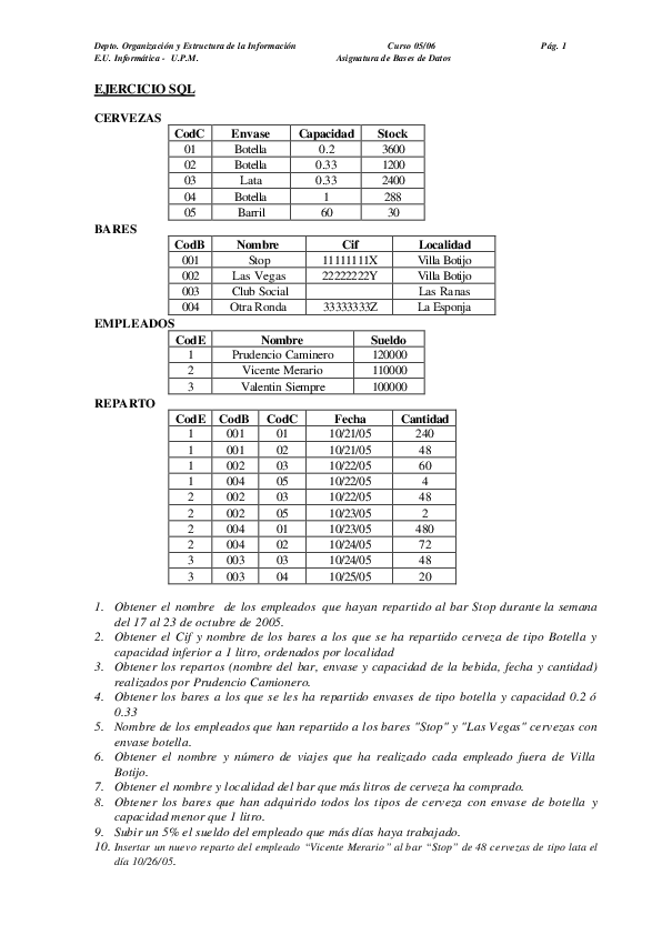(PDF) EJERCICIO SQL