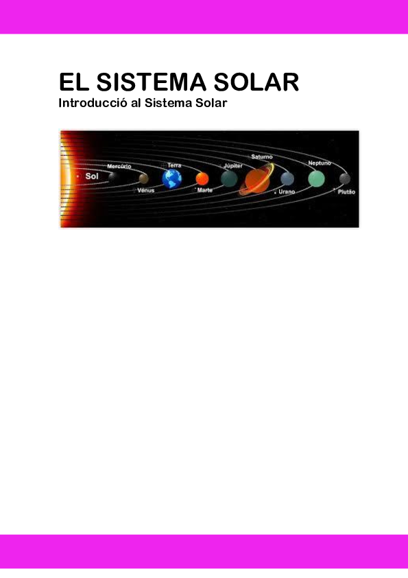 (PDF) EL SISTEMA SOLAR Introducció al Sistema Solar