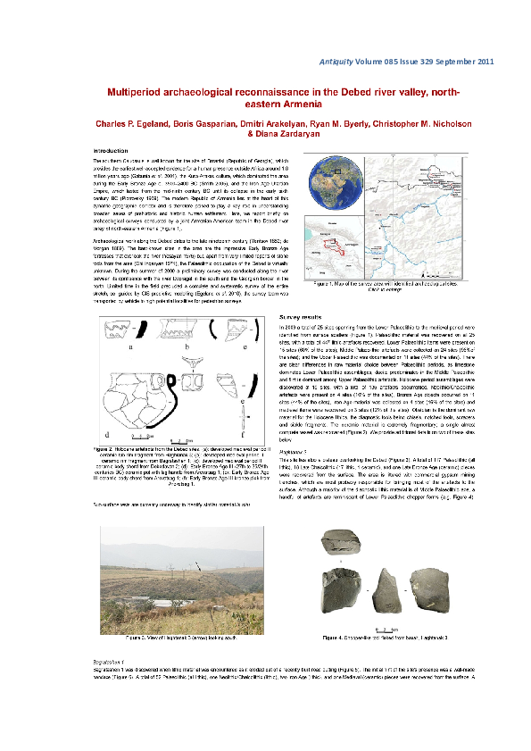 (PDF) Multiperiod archaeological reconnaissance in the Debed river ...