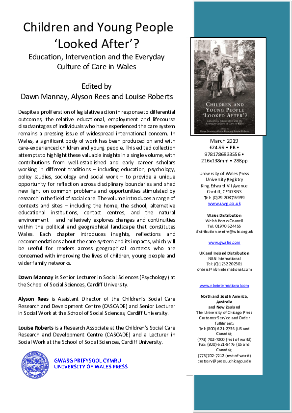 (PDF) Children and Young People 'Looked After'? Education, Intervention ...