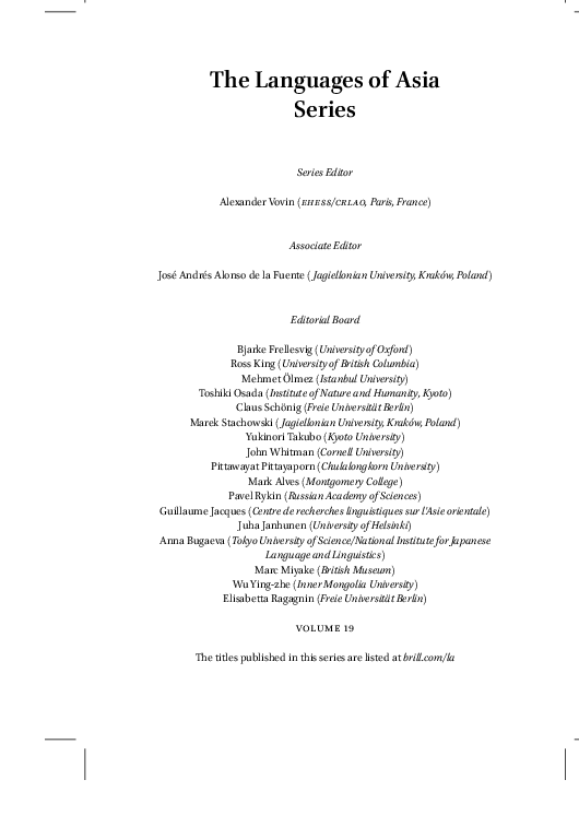 (PDF) Language Contact in Siberia. Turkic, Mongolic and Tungusic ...