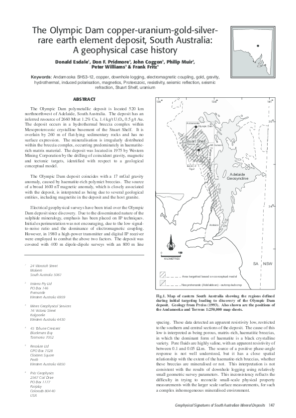 (PDF) The Olympic Dam copper-uranium-gold-silver- rare earth element ...
