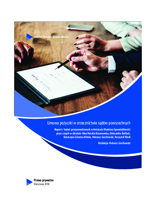 (PDF) Umowa pożyczki w orzecznictwie sądów powszechnych, ed. Mateusz ...