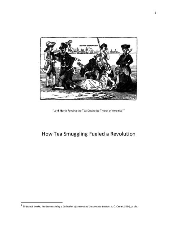 (PDF) How Tea Smuggling Fueled a Revolution