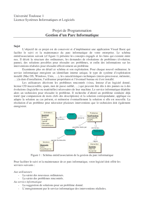 (PDF) Université Toulouse 1 Licence Systèmes Informatiques et Logiciels ...