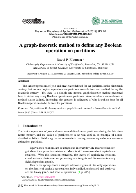 A Graph Theoretic Method To Define Any Boolean Operation On Partitions