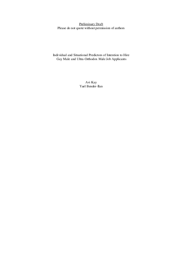 (DOC) Preliminary Draft Please do not quote without permission of authors Individual and ...