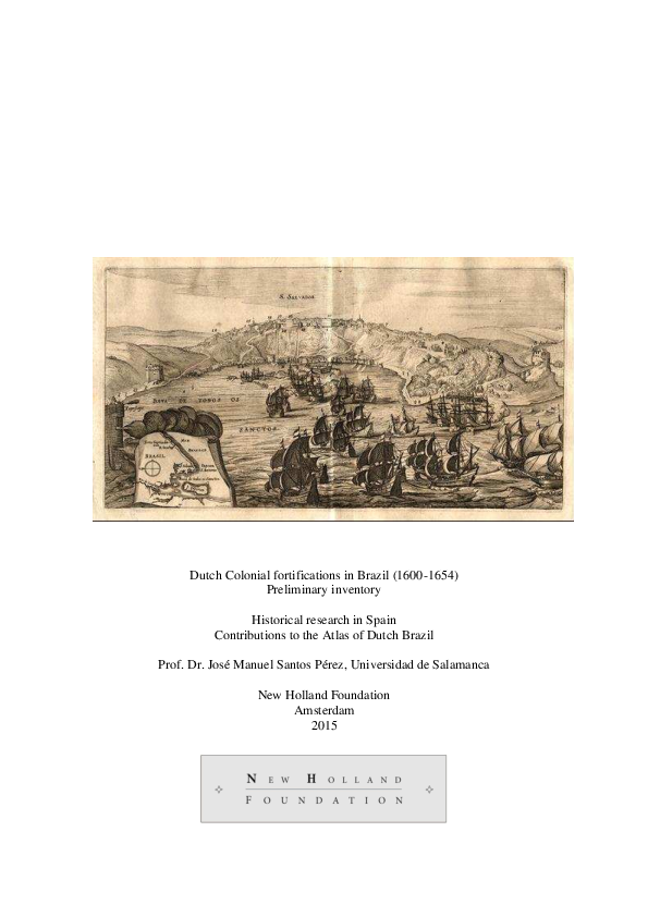 (PDF) Dutch Colonial fortifications in Brazil (1600-1654). Preliminary ...