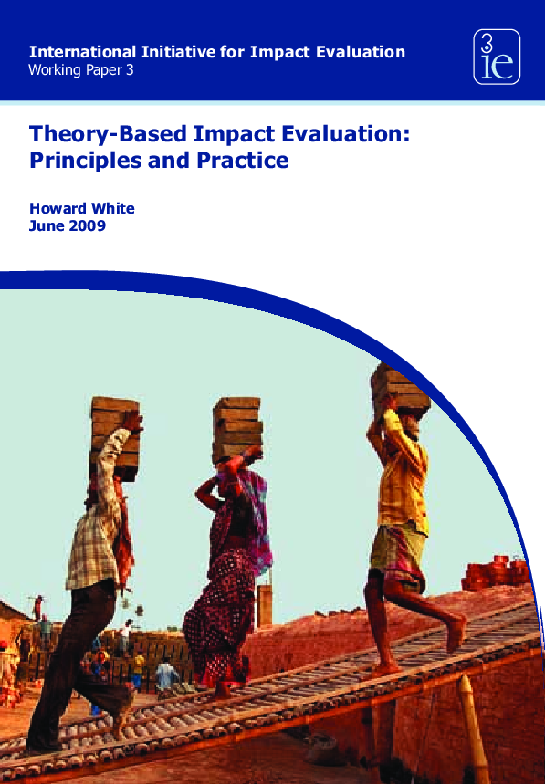 (PDF) International Initiative for Impact Evaluation Theory-Based Impact Evaluation: Principles ...