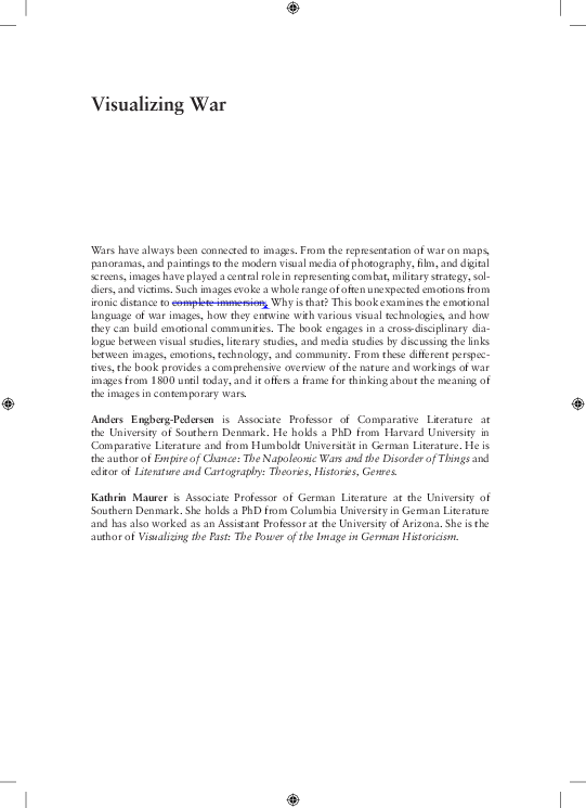 (PDF) Visualizing War: Emotions, Technologies, Communities