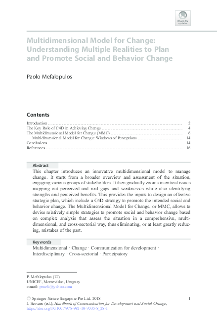 (PDF) Multidimensional Model for Change: Understanding Multiple Realities to Plan and Promote ...