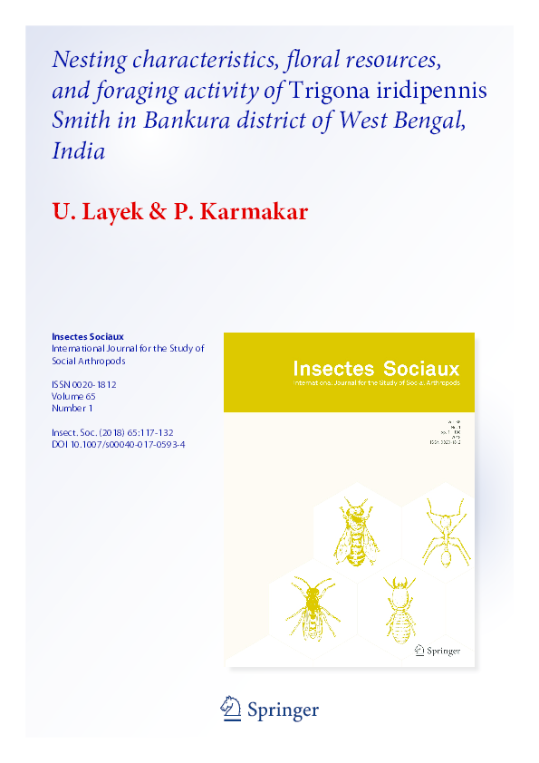 (PDF) Nesting characteristics, floral resources, and foraging activity of Trigona iridipennis ...