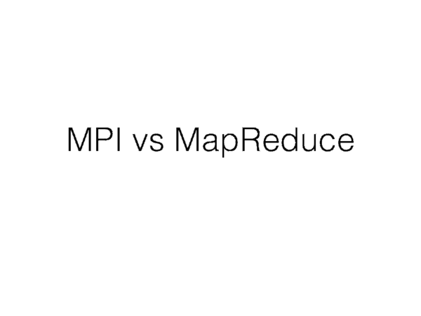 (PDF) MPI vs MapReduce