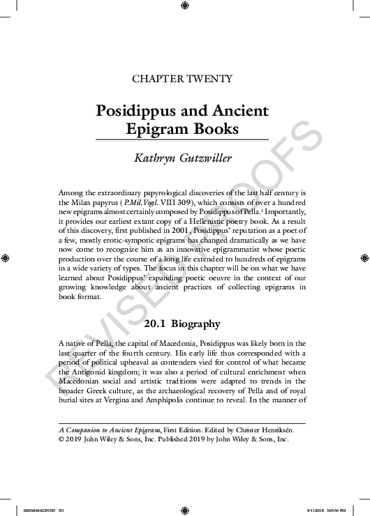 (PDF) Posidippus c20 final proofs