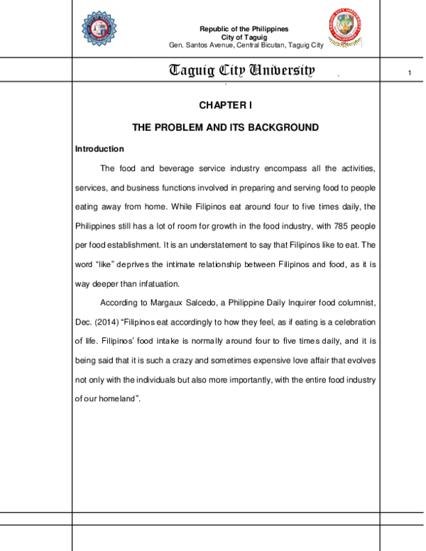 (DOC) CHAPTER I THE PROBLEM AND ITS BACKGROUND