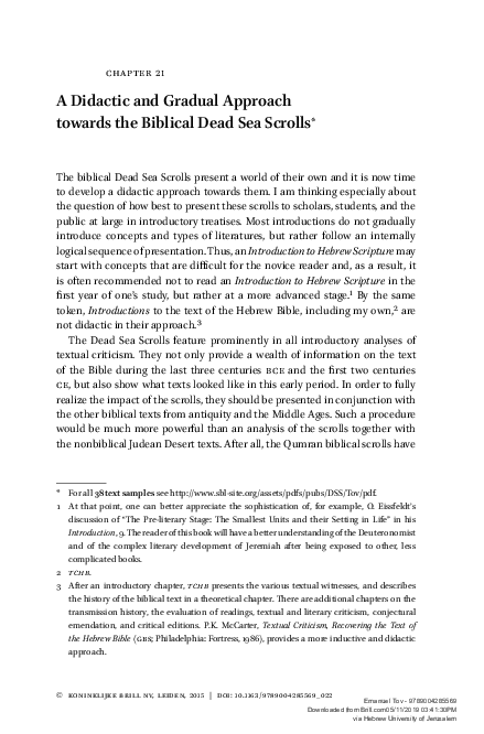 (PDF) 230*. (“A Didactic and Gradual Approach to the Biblical Dead Sea ...