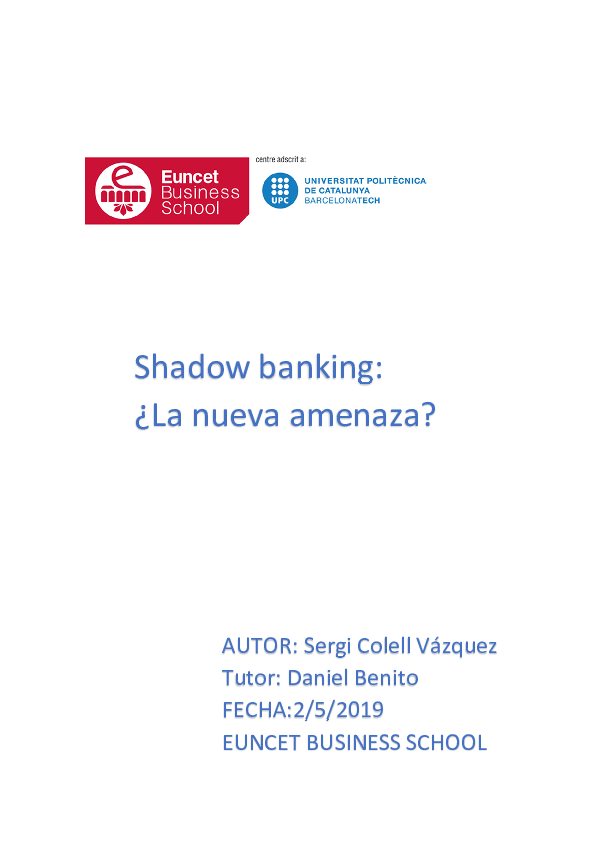(PDF) Shadow banking ¿la nueva amenaza?