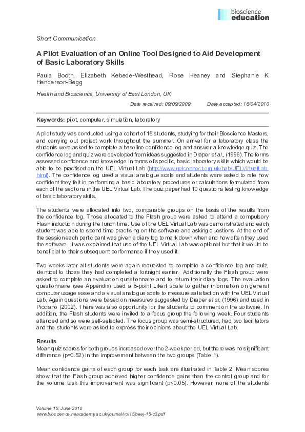 (PDF) A Pilot Evaluation of an Online Tool Designed to Aid Development ...