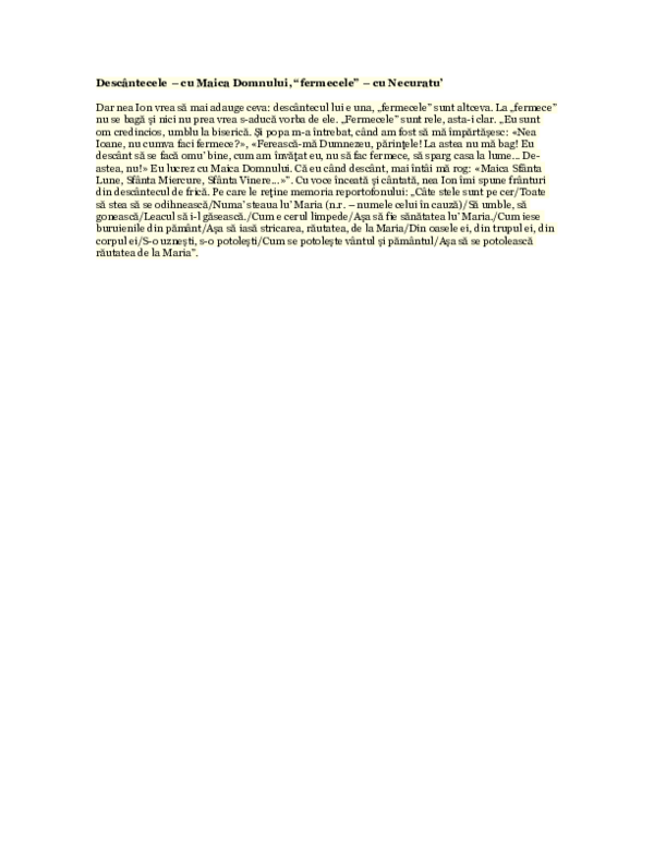(DOC) Descântecele