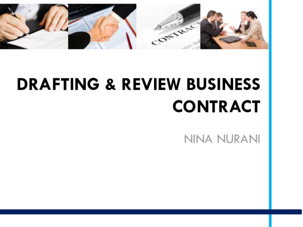 (PPT) DRAFTING & REVIEW BUSINESS CONTRACT