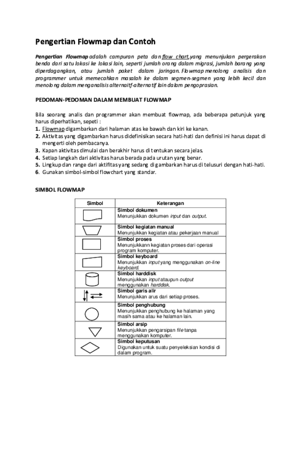 (PDF) Pengertian Flowmap dan Contoh