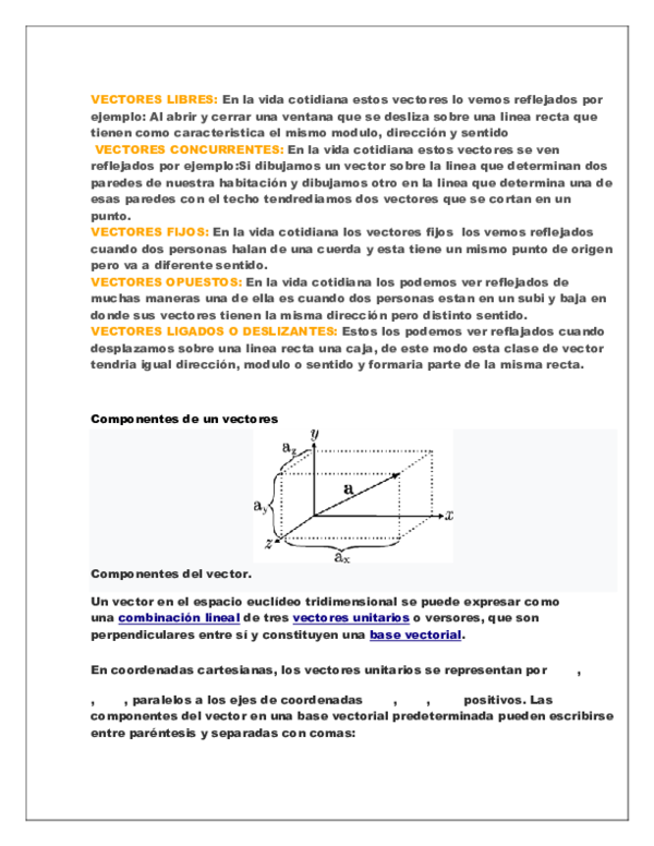 (DOC) VECTORES LIBRES
