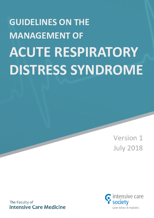 (PDF) GUIDELINES ON THE MANAGEMENT OF ACUTE RESPIRATORY DISTRESS SYNDROME