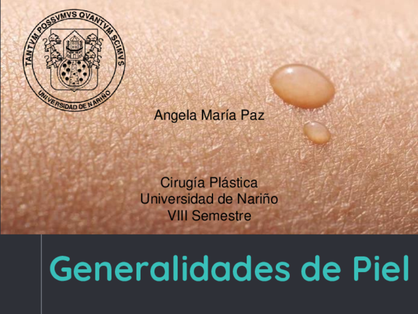(PPT) Generalidades de piel