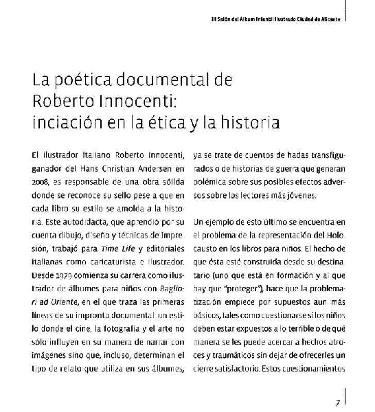 (PDF) Bellorín, Brenda - La poética documental de Roberto Innocenti ...
