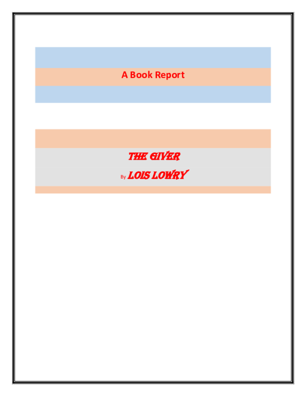 (PDF) The Giver