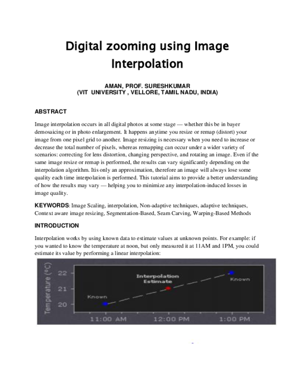 (DOC) Digital zooming using Image Interpolation