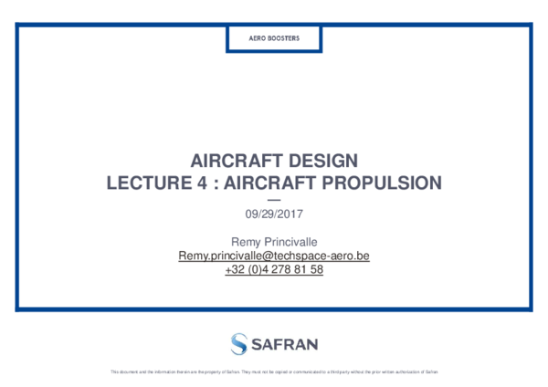 (PDF) AIRCRAFT DESIGN LECTURE 4 : AIRCRAFT PROPULSION