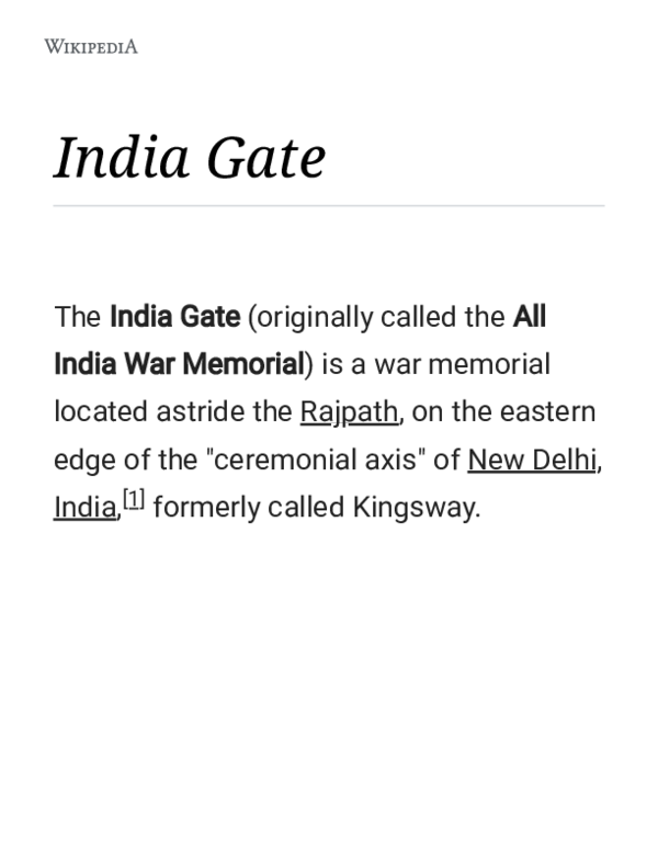 (PDF) India Gate