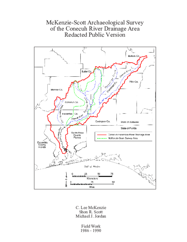 (PDF) McKenzie-Scott Archaeological Survey of the Conecuh River ...