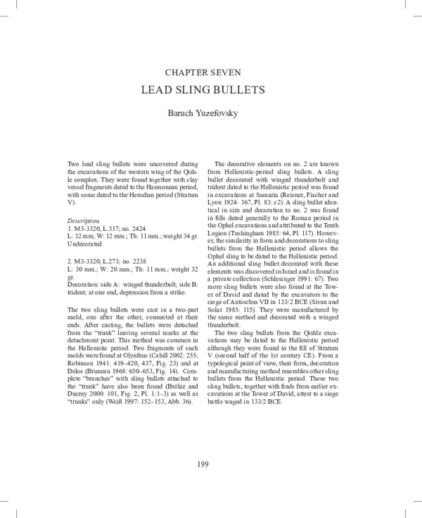 (PDF) LEAD SLING BULLETS